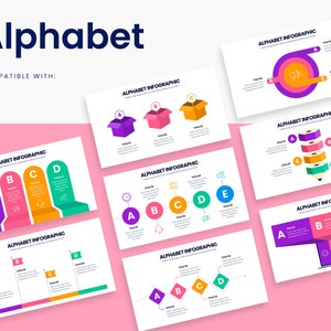 Alphabet Infographics | Template for Illustrator | Easy to Edit - Etsy