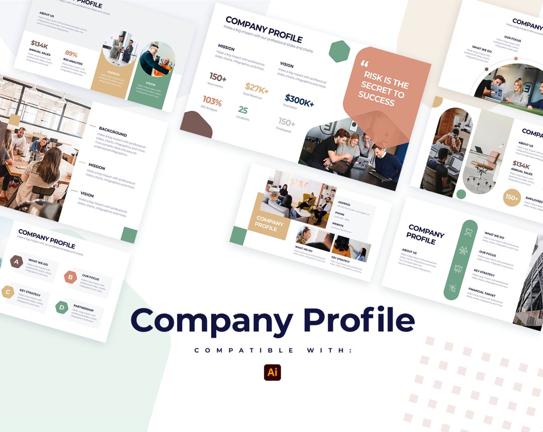 Company Profile Infographics | Template for Illustrator | Best ...