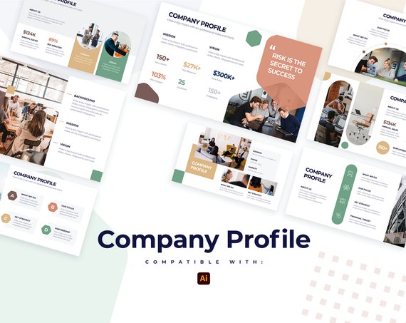 Company Profile Infographics Template for Illustrator Best - Etsy Australia