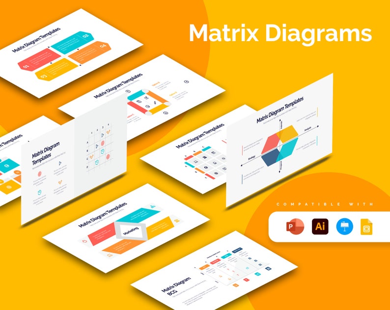 Matrix Diagram Templates | Diagrams for Powerpoint, Illustrator ...