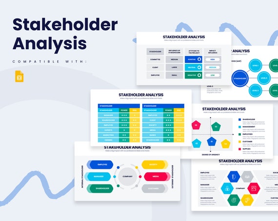 Stakeholder Analysis Infographics Google Slides Template | Etsy