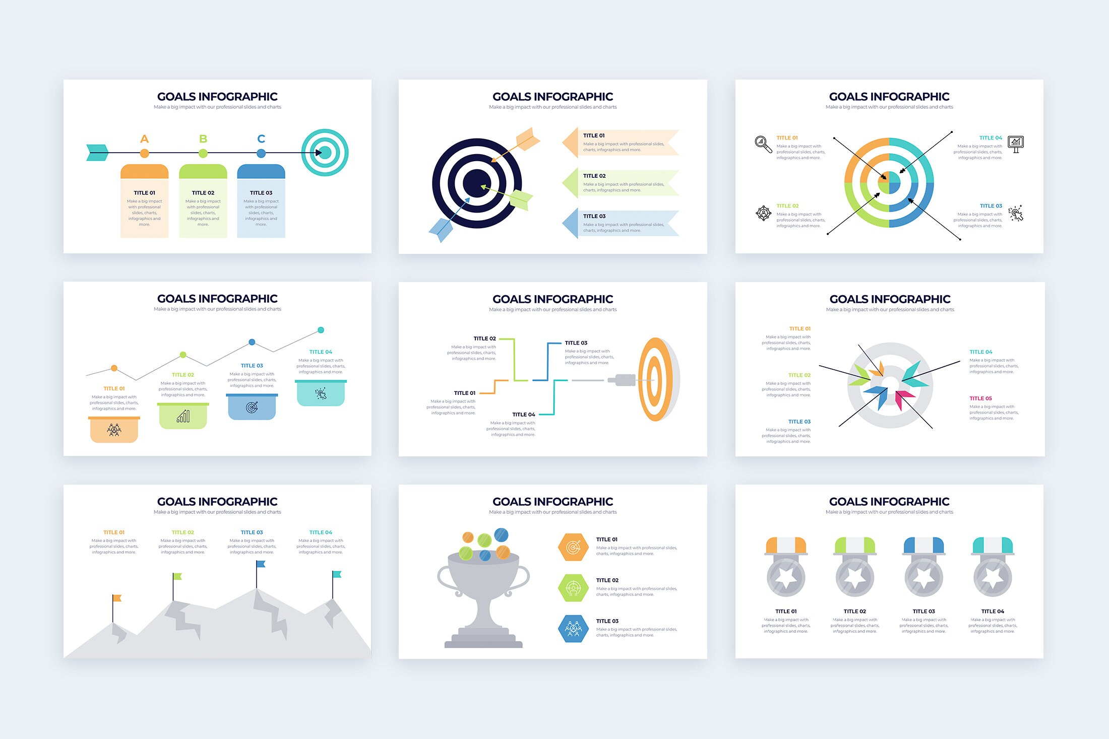 Goals Infographic Slides Template for Illustrator Easy to - Etsy