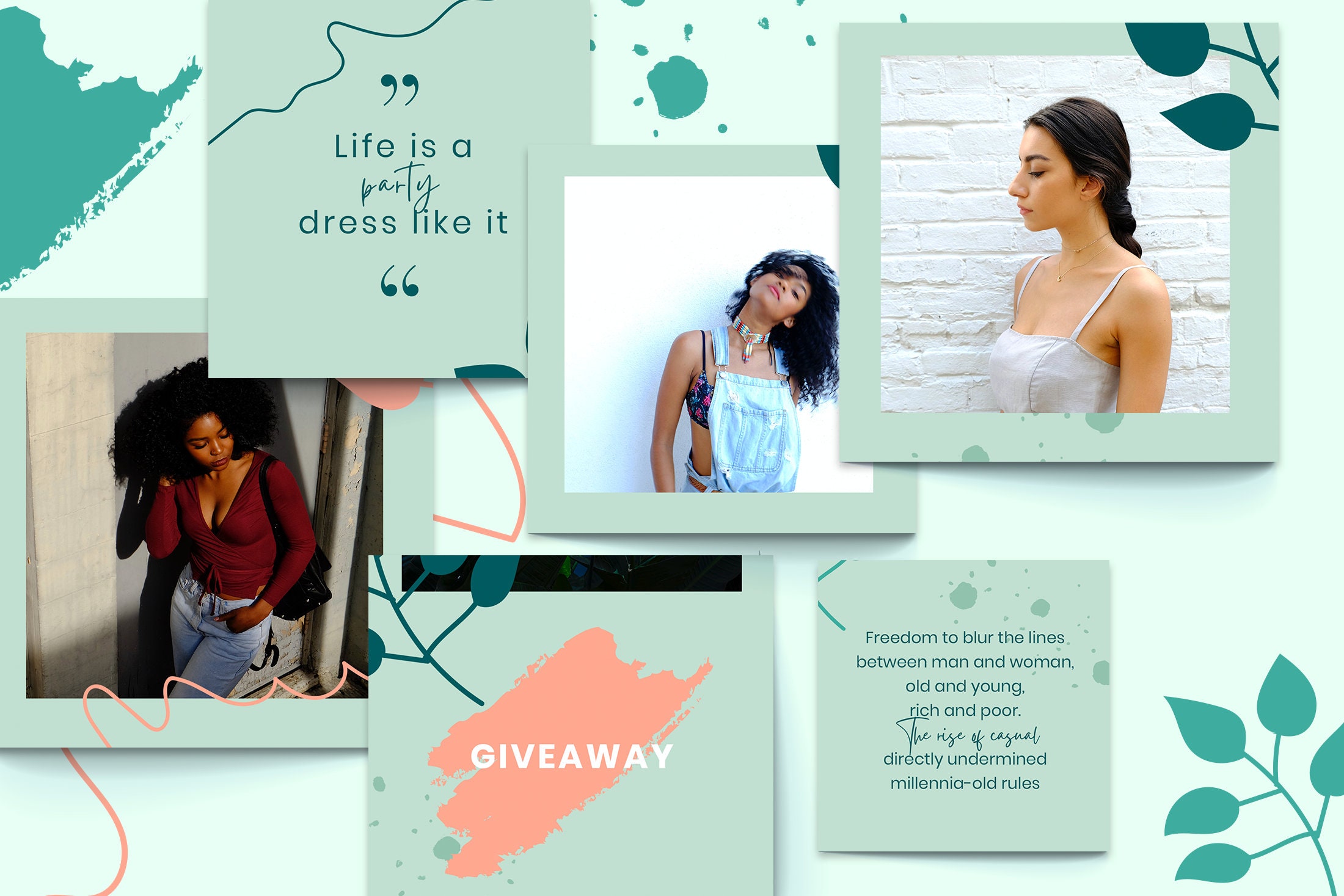 Blanche Instagram Puzzle Template | CANVA Instagram Post Template ...