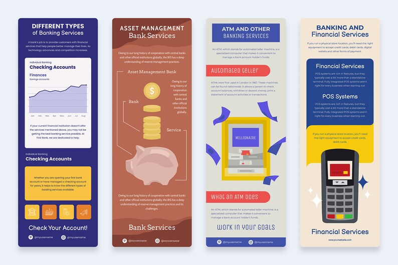 Banking Vertical Infographic Templates | Diagrams for Powerpoint ...