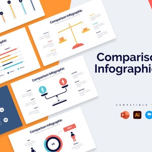 Comparison Infographic Templates Diagrams for Powerpoint, Illustrator ...