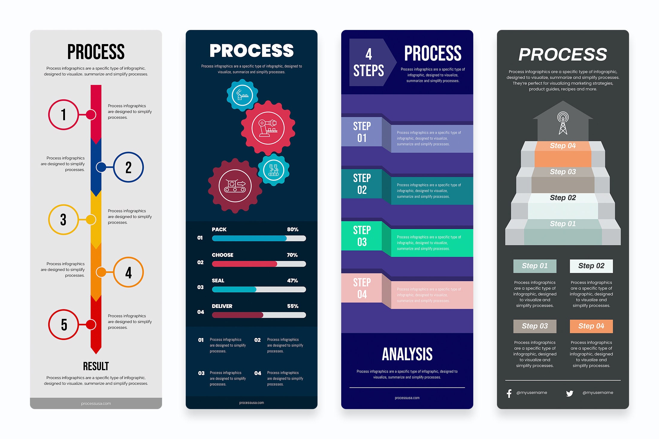 Process Vertical Infographic Templates Diagrams for Powerpoint ...