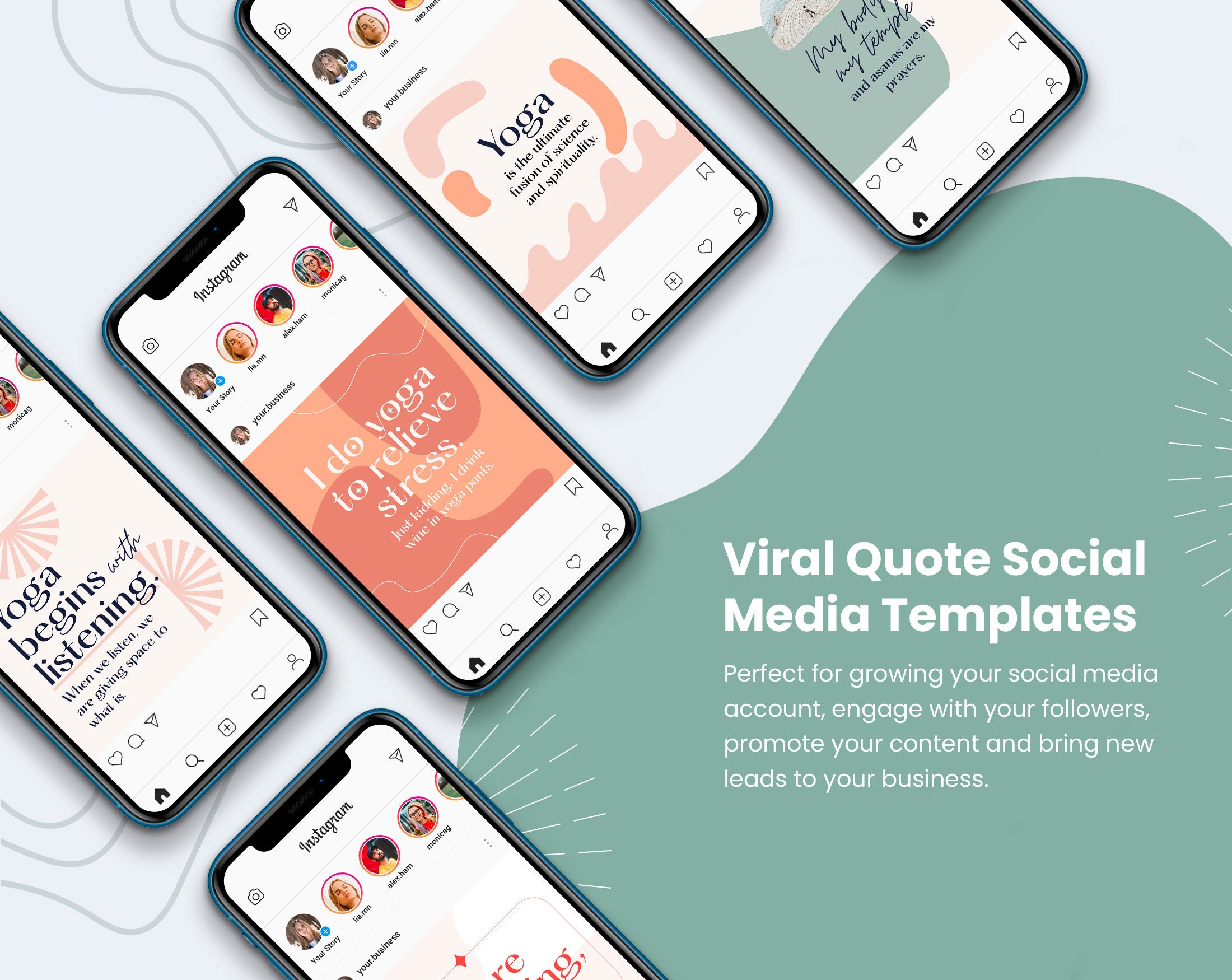 Yoga Viral Quote Social Media | CANVA Templates, Yoga Instagram ...