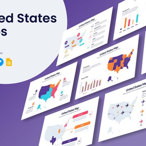 United States Map Infographic Templates | Diagrams for Powerpoint ...