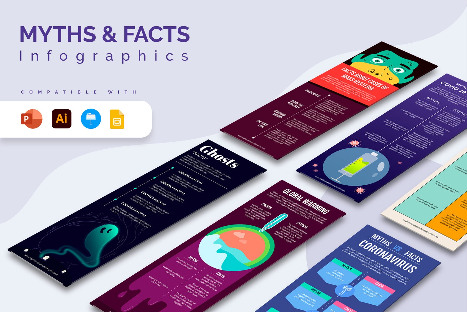 Myths & Facts Vertical Infographic Templates | Diagrams for Powerpoint ...