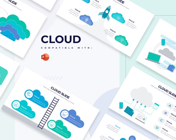 Cloud Infographics Powerpoint Template Template for - Etsy