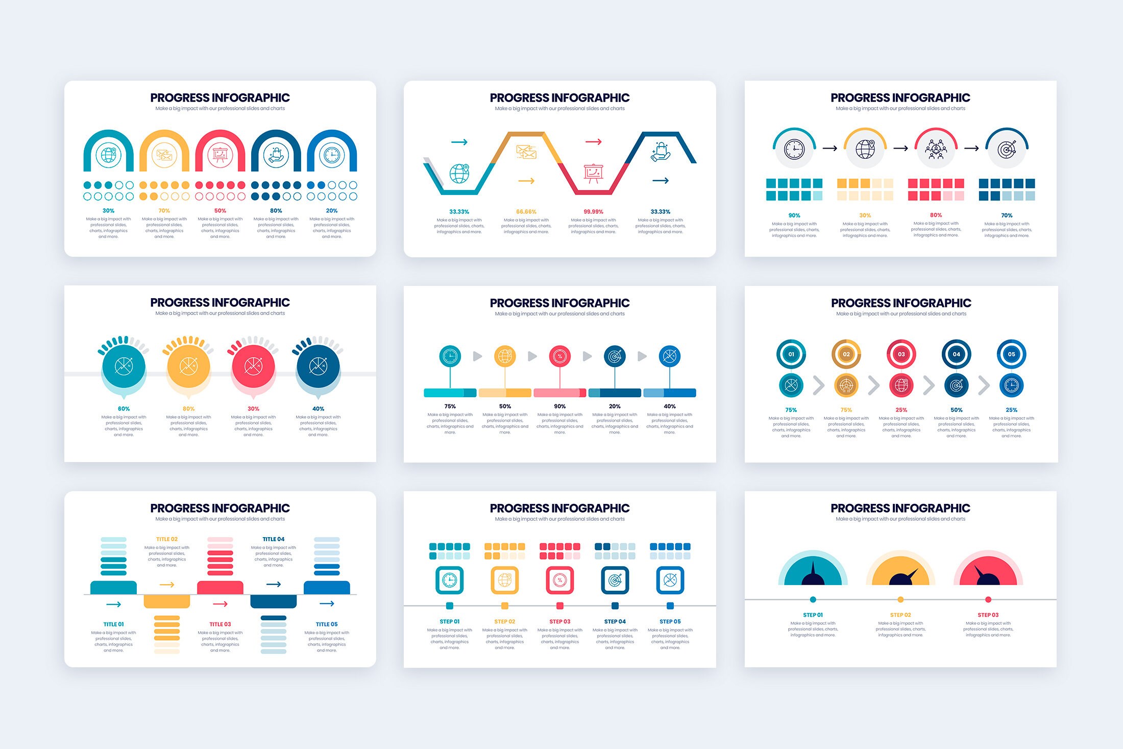Progress Infographics Template for Keynote Best Keynote Template Easy ...