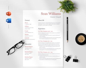 Nora Resume Template Professional Microsoft Word CV Template | Etsy