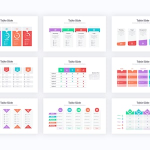 Table Slide Infographic Templates | Diagrams for Powerpoint ...
