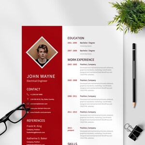 Oliver Resume Template | Professional Microsoft Word CV Template ...