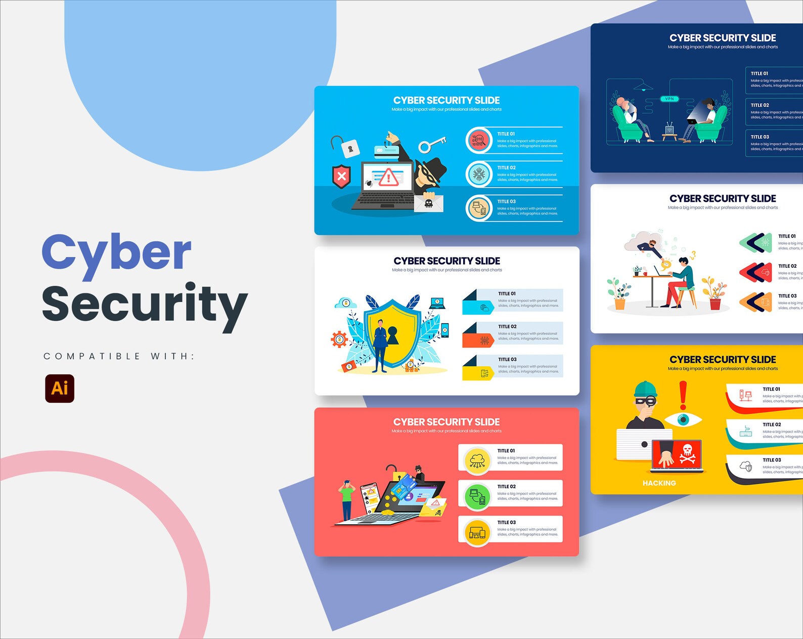 Cyber Security Infographics | Template for Illustrator | Easy to Edit ...