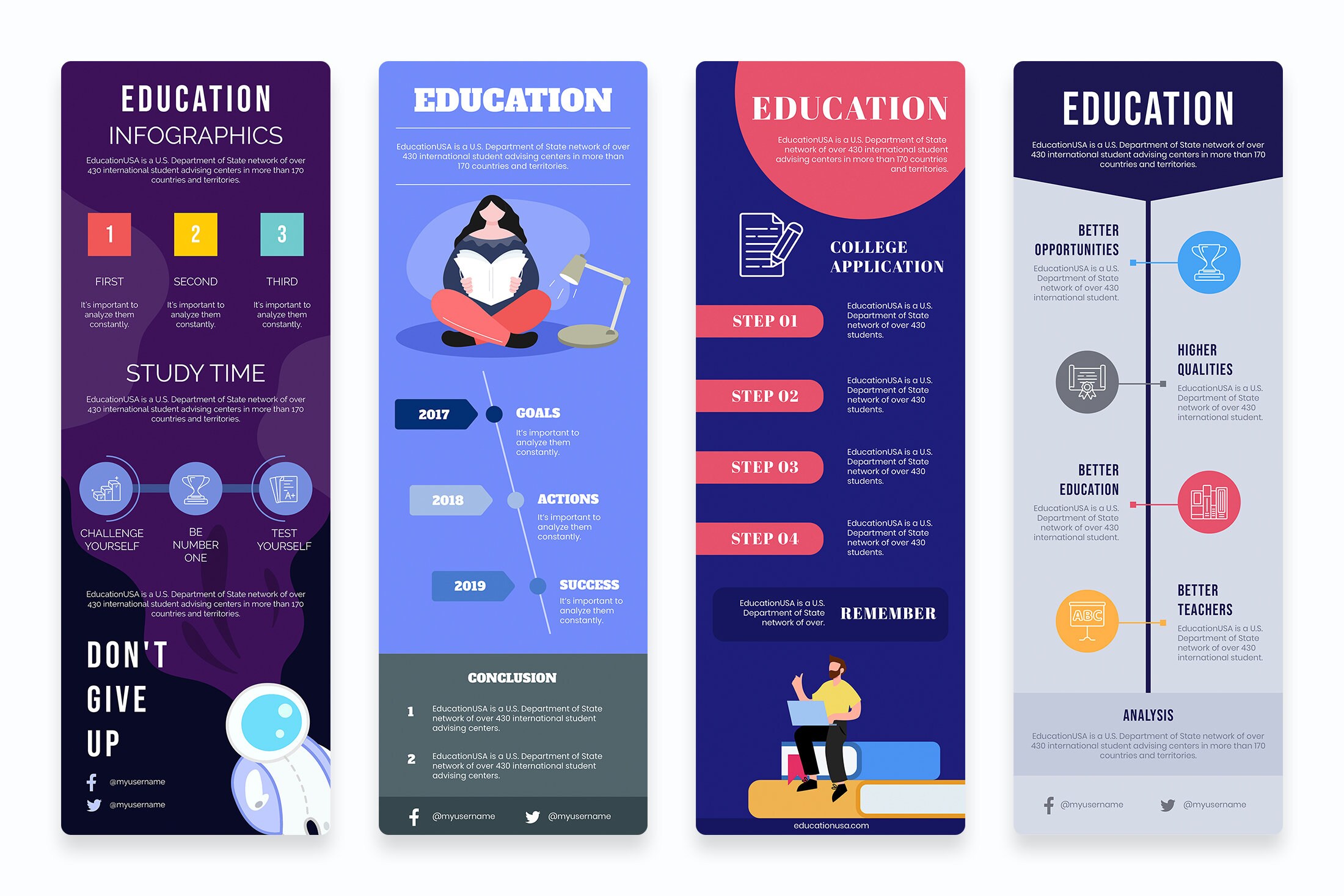 Education Vertical Infographic Templates | Diagrams for Powerpoint ...