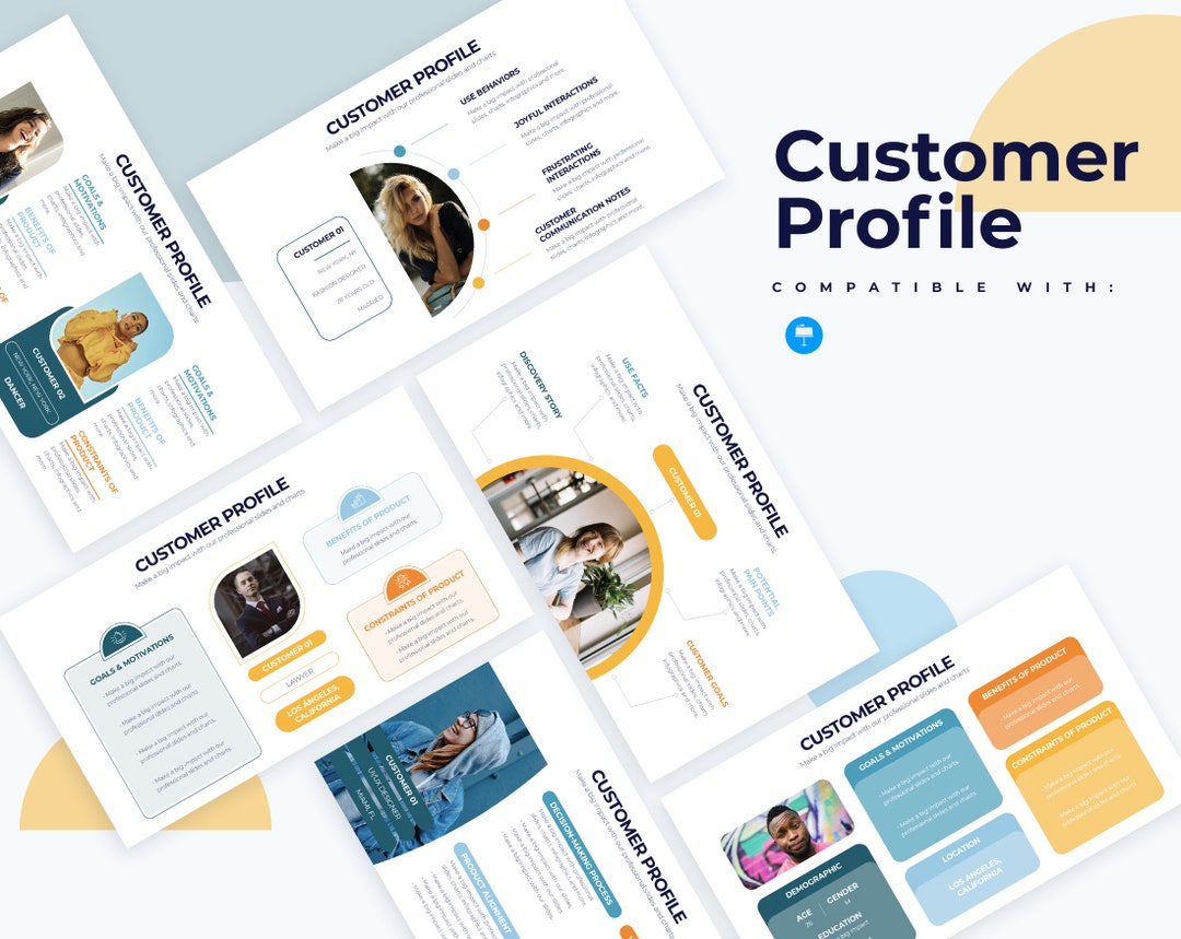 Customer Profile Infographics | Template for Keynote | Best Keynote ...