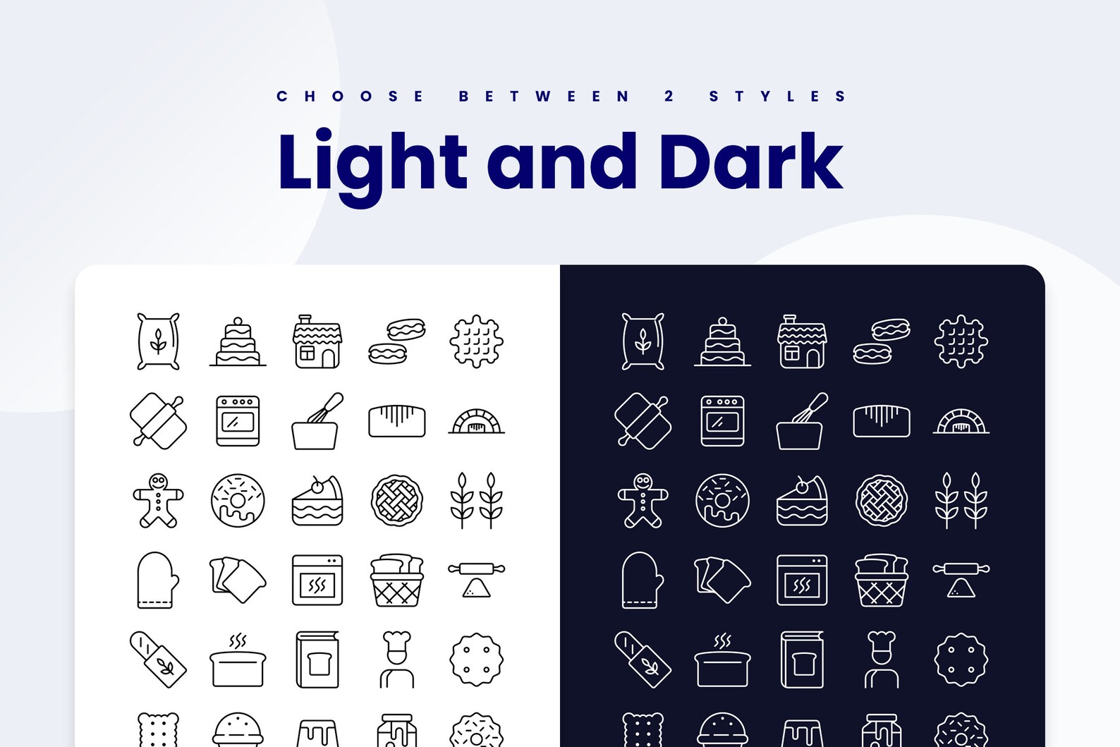 Bakery Icons Vector Icons for Powerpoint Keynote - Etsy