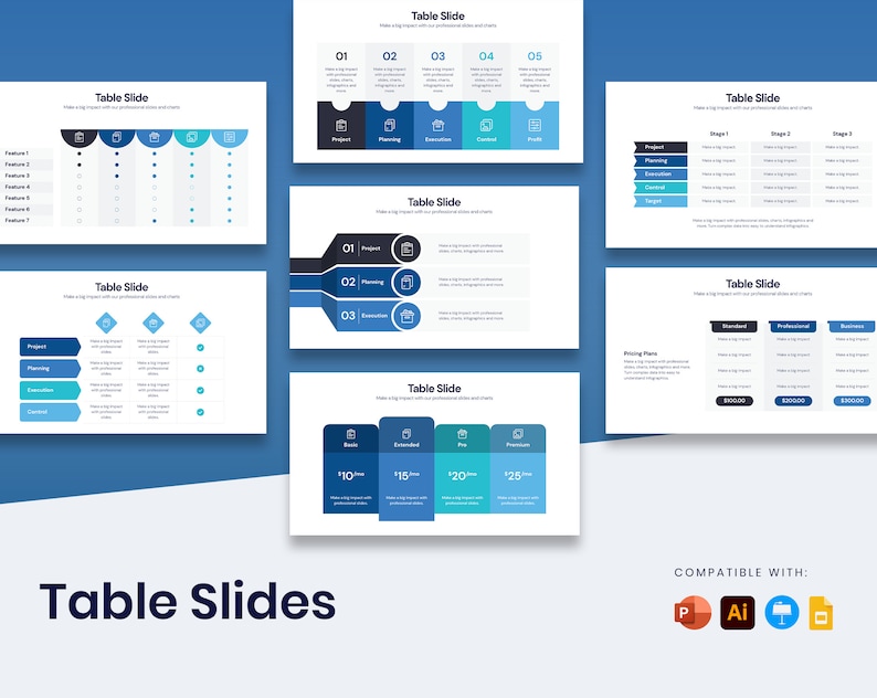 Table Slide Infographic Templates | Diagrams for Powerpoint ...