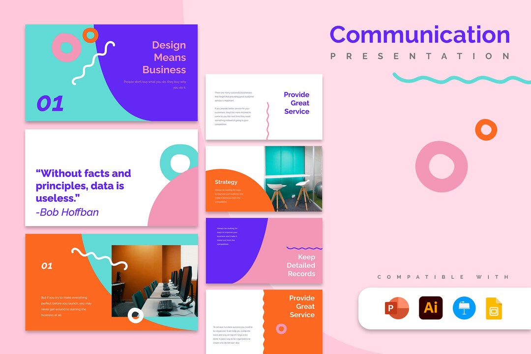 Communication Presentation Template Powerpoint Template, Slides for ...