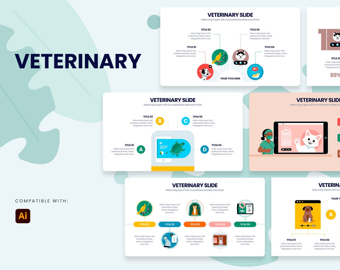 Veterinary Infographics | Template for Illustrator, Easy to Edit, Fully ...