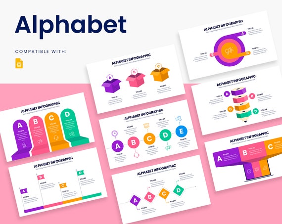 Alphabet Infographics Template for Google Slides Best | Etsy
