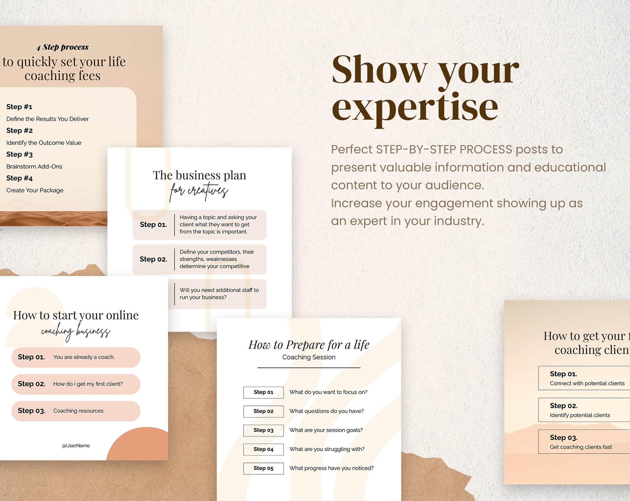 50 Step by Step Posts CANVA Templates | Easy to Edit | Increase ...