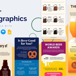 Beer Vertical Infographics Template Diagrams for Powerpoint ...