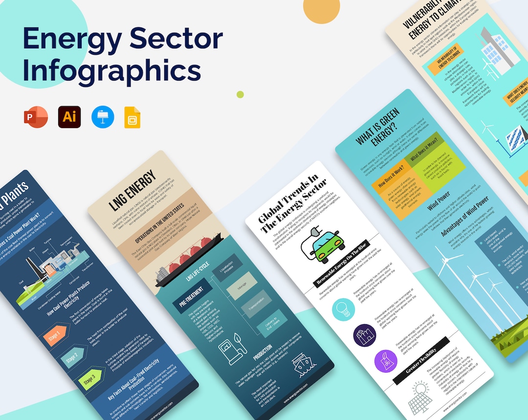 Energy Sector Vertical Infographic Templates | Diagrams for Powerpoint ...