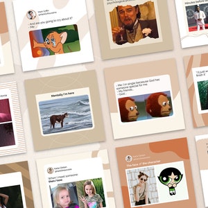 50 Gif & Meme Posts CANVA Templates | Easy to Edit | Increase Instagram ...