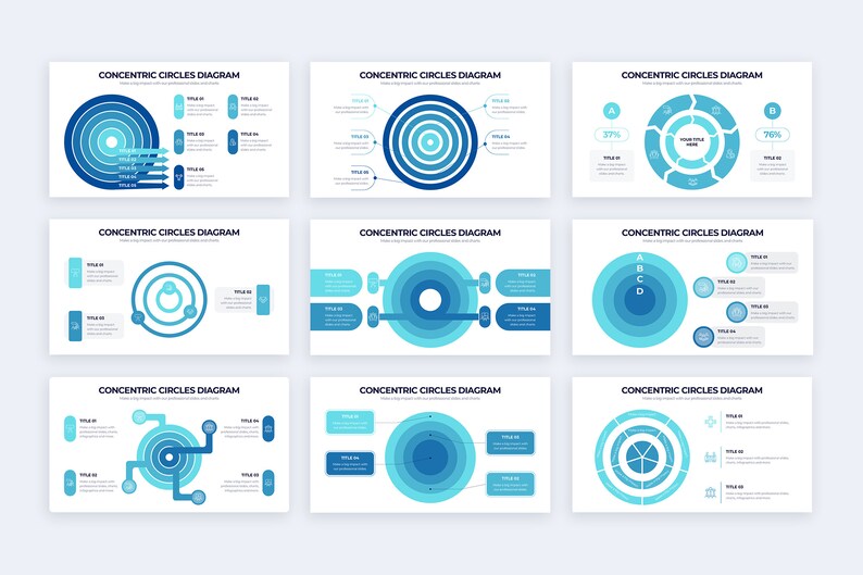 Concentric Circles Diagrams Infographics | Template for Keynote | Best ...