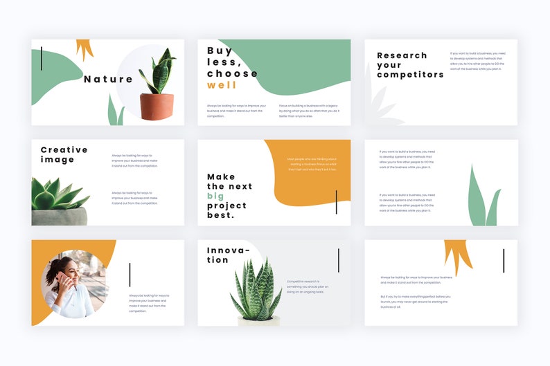 Organic Presentation Template | Powerpoint Template, Slides for Keynote ...
