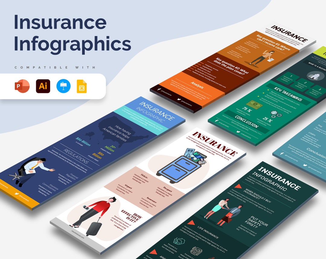 Insurance Vertical Infographic Templates | Diagrams for Powerpoint ...