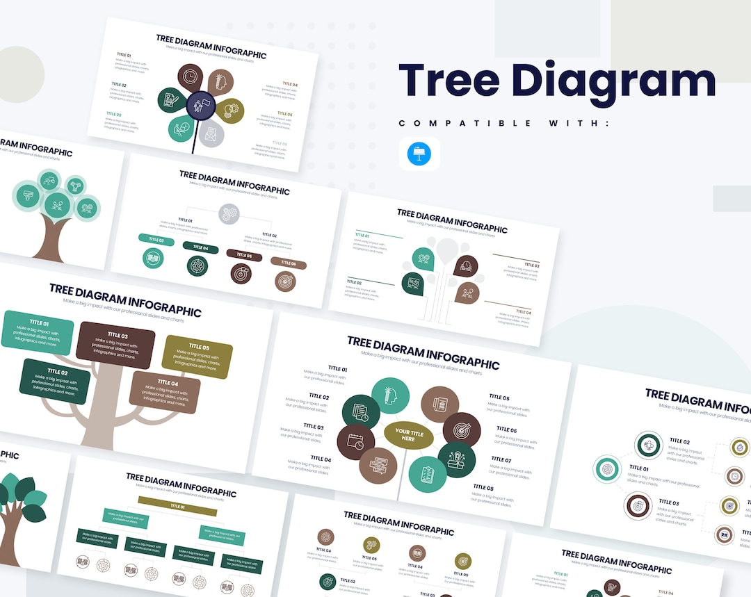 Tree Diagram Infographics | Template for Keynote | Best Keynote ...