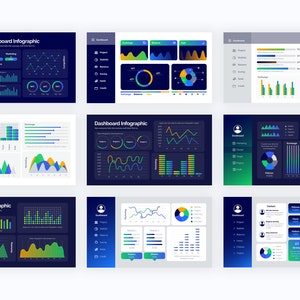 Dashboard Infographic Templates Diagrams for Powerpoint, Illustrator ...