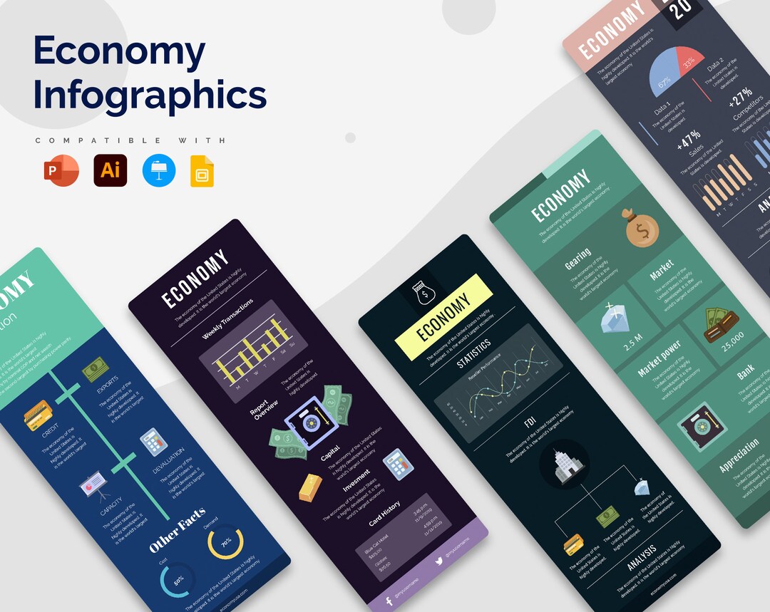Economy Vertical Infographic Templates | Diagrams for Powerpoint ...