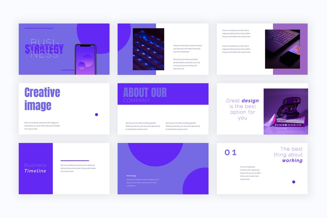 Purple Presentation Template | Powerpoint Template, Slides for Keynote ...