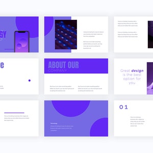 Purple Presentation Template | Powerpoint Template, Slides for Keynote ...