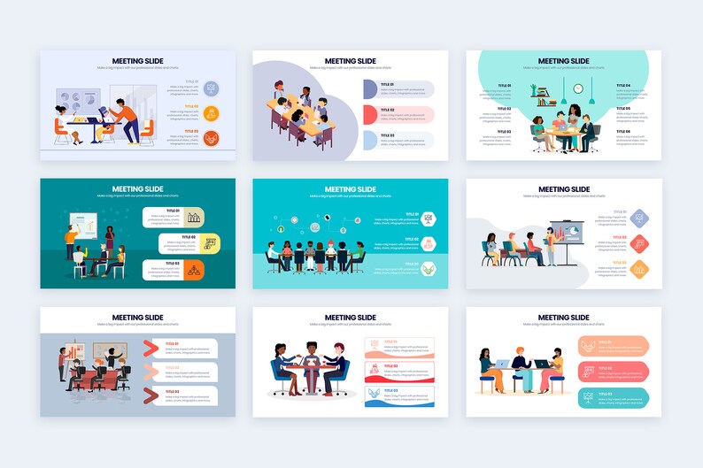 Meeting Infographics | Template for Illustrator, Easy to Edit, Fully ...