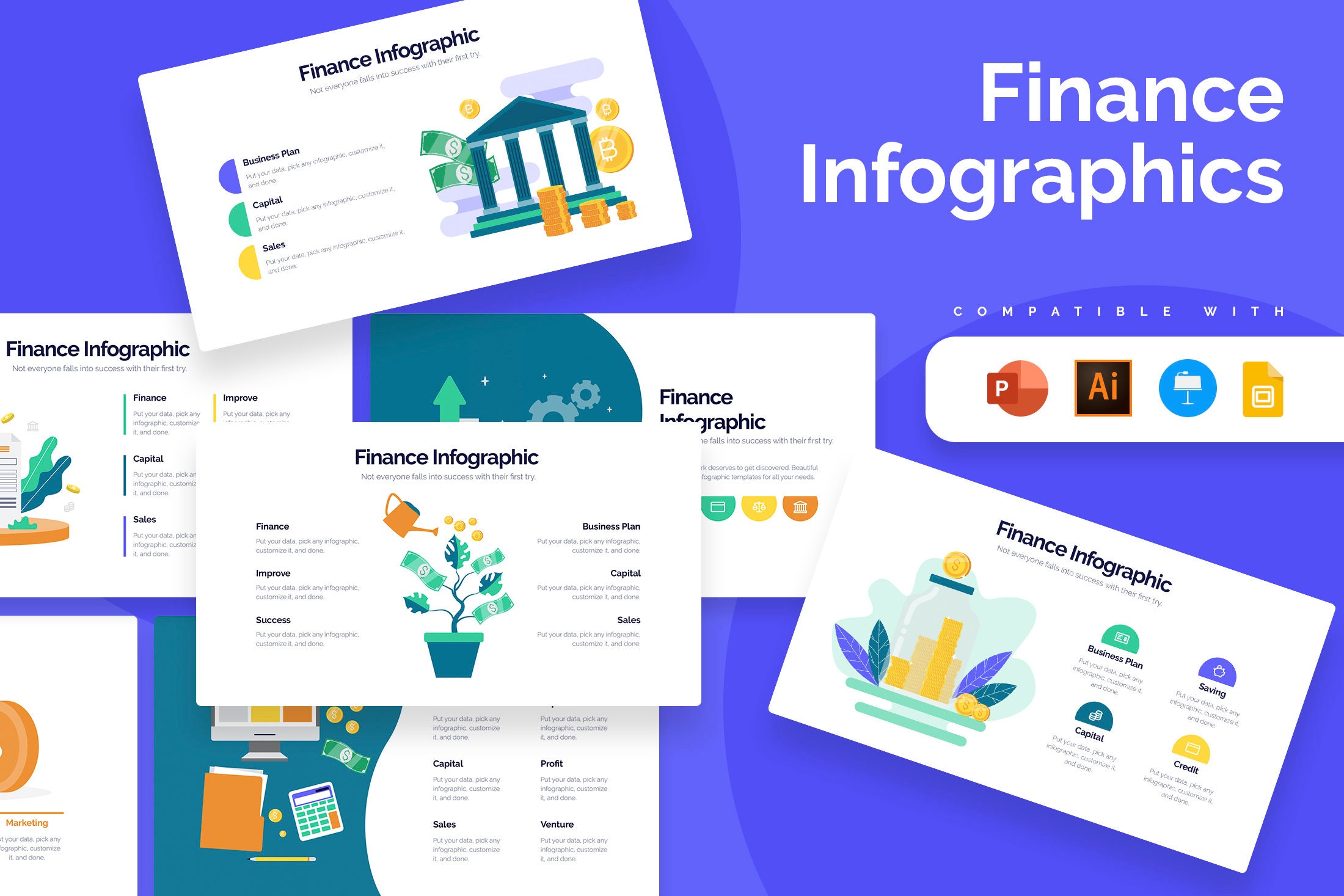 Finance Infographic Templates | Diagrams for Powerpoint, Illustrator ...