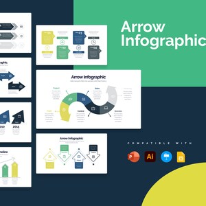 Arrow Infographic Templates | Diagrams for Powerpoint, Illustrator ...