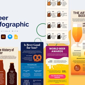 Beer Vertical Infographics Template Diagrams for Powerpoint ...