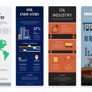 Oil Industry Vertical Infographic Templates | Diagrams for Powerpoint ...