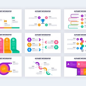 Alphabet Infographics | Template for Illustrator | Easy to Edit - Etsy