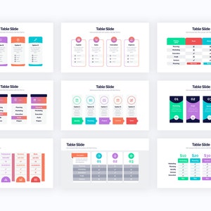 Table Slide Infographic Templates | Diagrams for Powerpoint ...