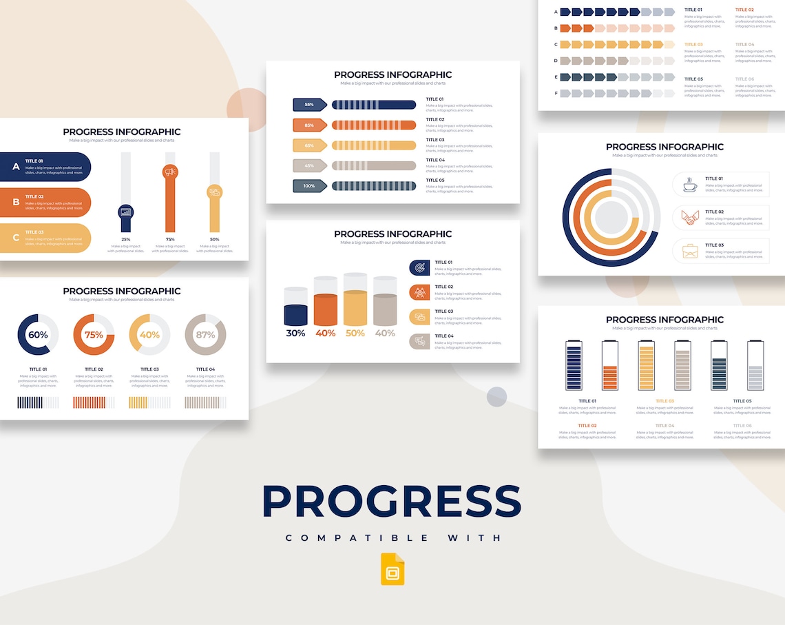 Progress Infographics Template for Google Slides Best Google Slide ...