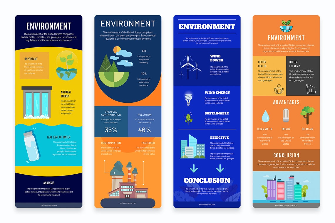 Environment Vertical Infographic Templates Diagrams for Powerpoint ...