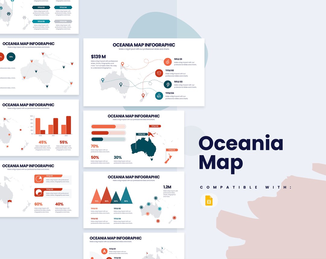 Oceania Map Infographics Template for Google Slides Best Google Slide ...