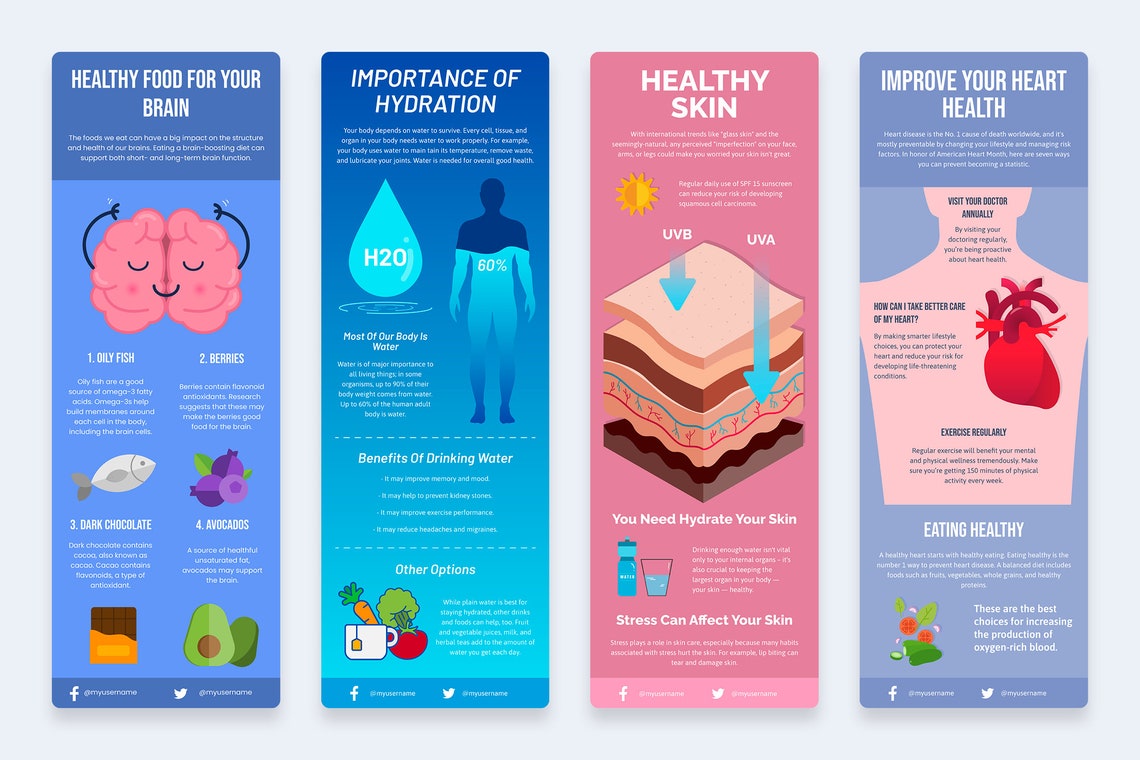 Health Vertical Infographic Templates Diagrams for Powerpoint ...