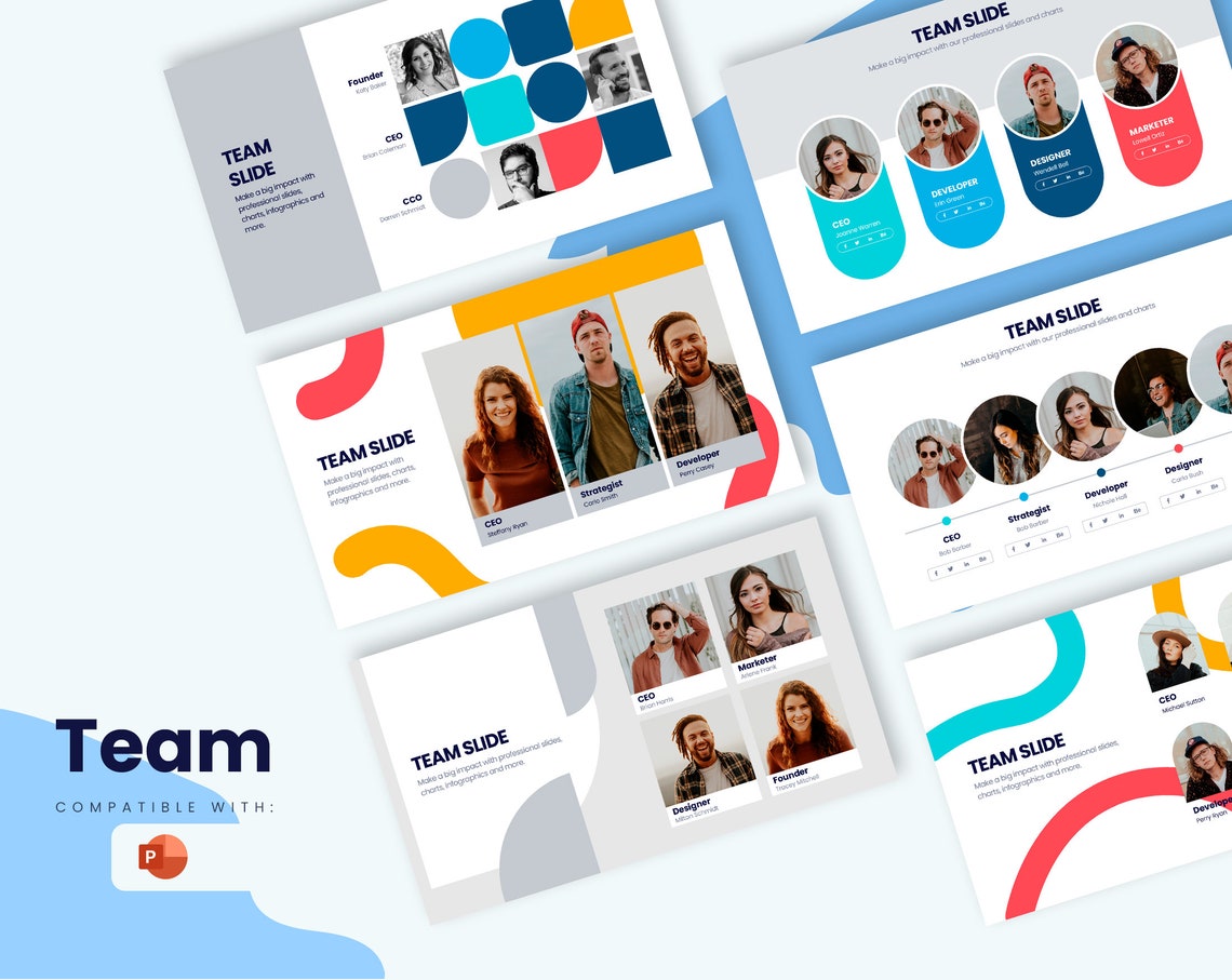 Team Slides Infographics |powerpoint Template | Template for Powerpoint ...